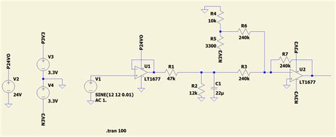 Operational Amplifier Large Signal With DC Offset Matching To ADC With Input Centered Around