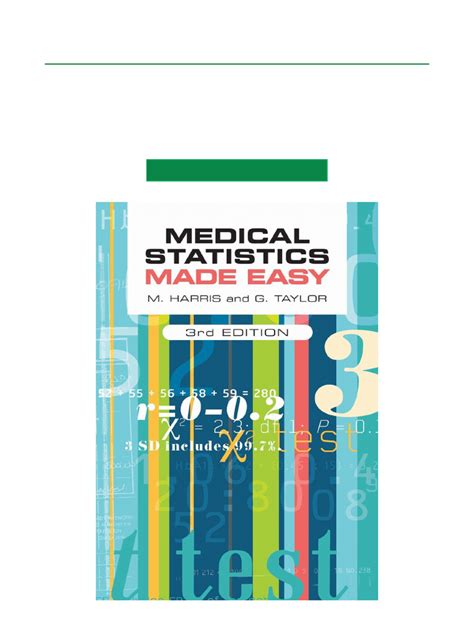 Medical Statistics Made Easy 3rd Edition No Wait Download Pdf Statistics Sensitivity And