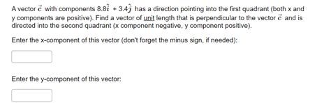 Solved I Got My Unit Vector A As But Don T Know How To Chegg Com