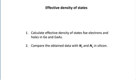 Solved Effective Density Of States Calculate Effective Chegg