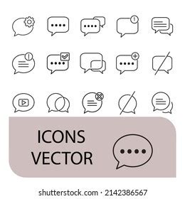 Chat Message Icons Set Chat Message Stock Vector (Royalty Free ...
