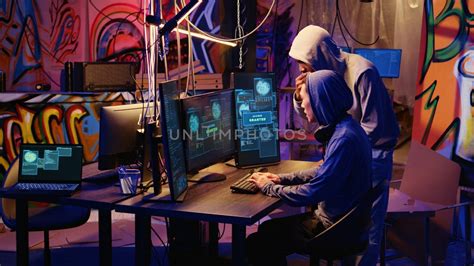 Hackers Successfully Cracking Software Royalty Free Stock Image