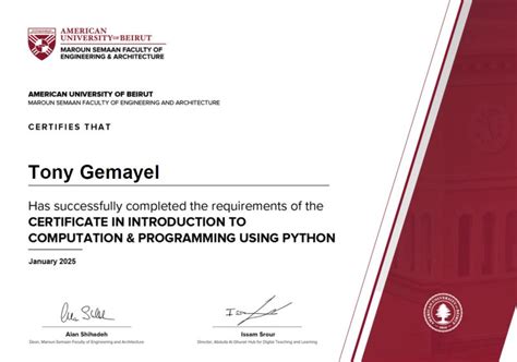 Python Aub Tony Gemayel 12 Comments