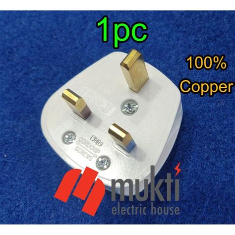 Tandj Fused 1pc 13a 3 Pin Flat Electrical Plug Premium Quality 100