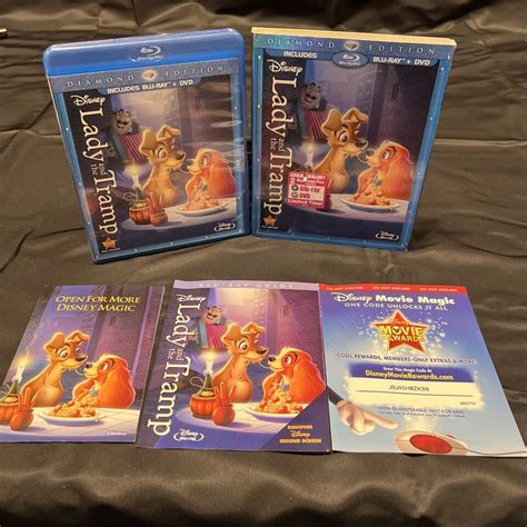 Lady And The Tramp 1955 Blu Ray Dvd 2012 Disney Diamond Edition W