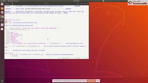 Qr Code Generation Using Shell Script In Linux Youtube