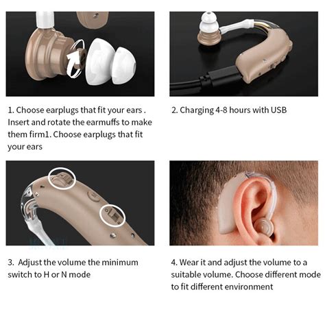 Digital Rechargeable Hearing Aid Bluetooth For The Grandado