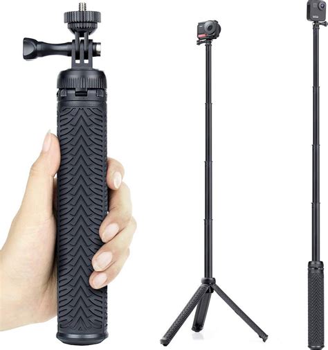 Gepuly Aluminum Extendable Tripod Selfie Stick For Gopro Hero 12 11 10