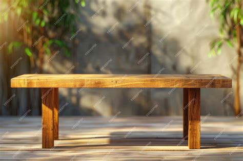 Premium Photo Empty Table For Display Montages Empty Table For Display Montages