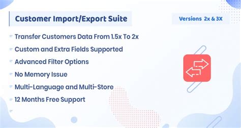 Customer Import Export Suite