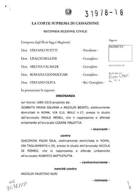 Sentenza Della Cassazione Sui Contratti Docsity