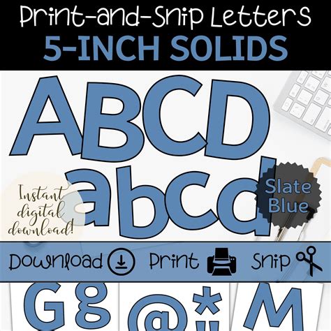 Slate Blue Classroom Bulletin Board Letters Printable Letter Etsy Artofit