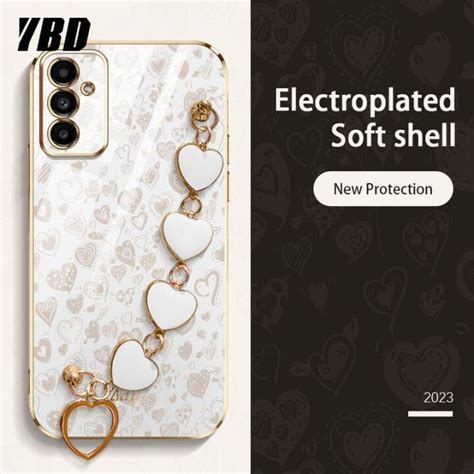 Ybd Pelindung Ponsel Gelang Tangan Pola Hati Mewah Casing Samsung