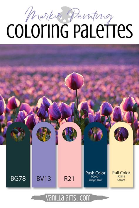 Color Palette Copic Marker Colored Pencil Combinations Blue Periwinkle Pink Cream