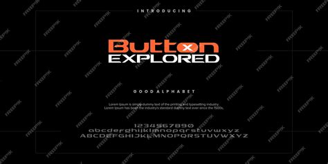premium vector a black and orange button explored with the letters