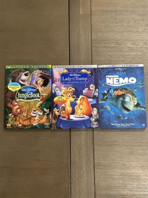Disney Dvd Bundle Finding Nemo Lady And The Tramp Junglebook £1235