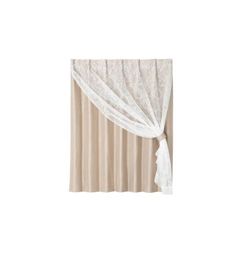 프랑프랑 블리스x루시라 더블 커튼 H1350xw1000 베이지레이스and드레이프기성품 101112 티몬