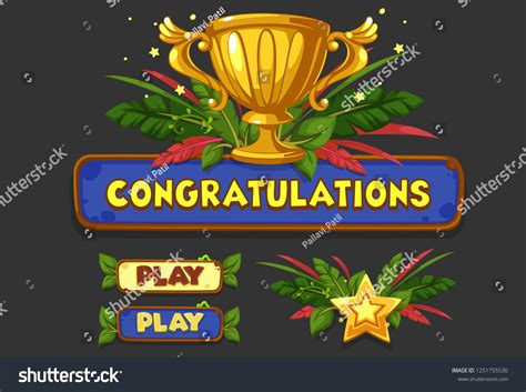 set ui elements 2d games apps stock vector royalty free 1251755530