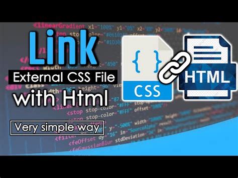 How To Link External Css To Html Link A Css File To Html YouTube