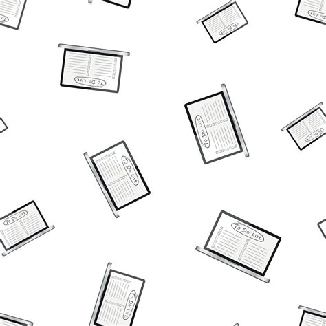 Businessman To Do List Checklist With Laptop Computer Seamless Pattern Background Business