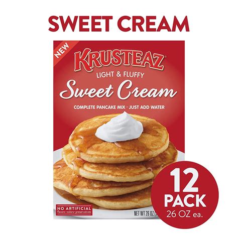 Krusteaz Sweet Cream Pancake Mix 26 Oz Pack Of 12 Delicious Fluffy