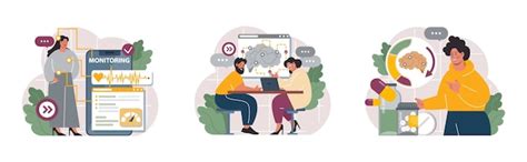 Premium Vector Biohacking Set Health Engineering And Improving With Modern Monitoring System