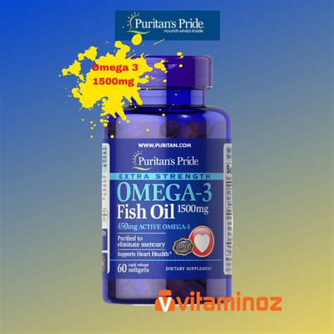 Jual Puritans Pride Extra Strength Omega 3 Fish Oil 1500mg 60