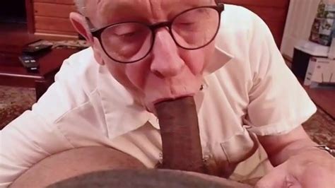 Old White Cocksucking Queer Draining A Black Cock