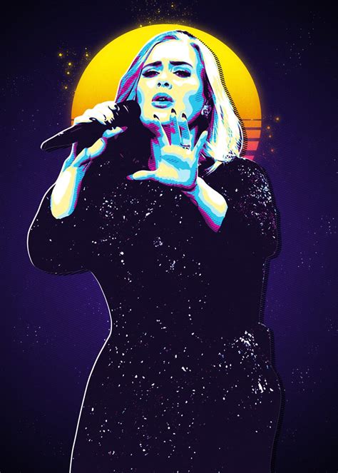Metal Poster Adele Retro Magnetic Poster Hd Glossy Metal Prints