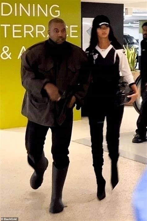 Kanye Wests 45 New Model Girlfriend Juliana Nalu 24 Puts On Leggy Display While Shopping In