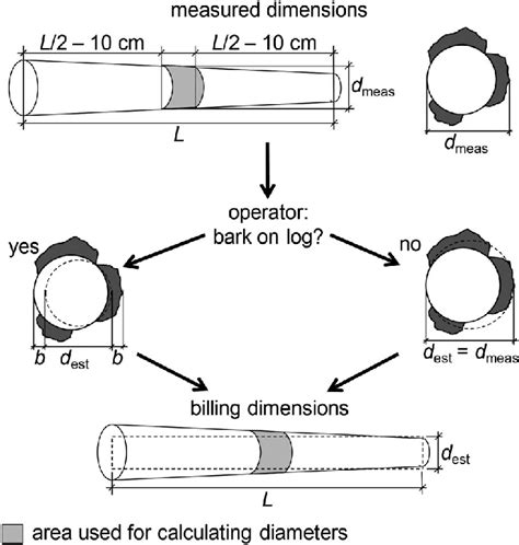 From Log Measurements To Dimensions For Billing L Length Of Log B