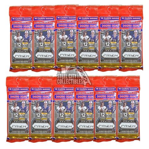 2021 Panini Prizm Football Cello Multi 15 Card Pack 12 Pack Lot