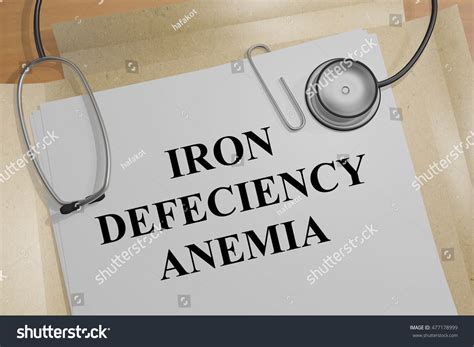 3d Illustration Iron Defeciency Anemia Title Stock Illustration 477178999