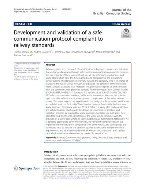 Pdf Development And Validation Of A Safe Communication Protocol
