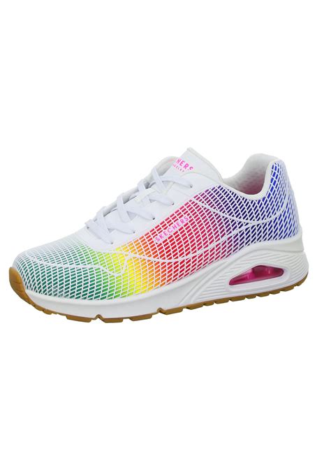 Skecher Street Uno EYE CATCHING Damen Sneaker 155131 WMLT Weiss Multi