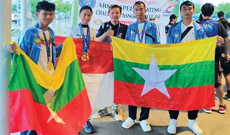 ခြောက်နိုင်ငံဖိတ်ခေါ် စီနီယာစကိတ်ပြိုင်ပွဲတွင် မြန်မာအားကစားအဖွဲ့က ရ