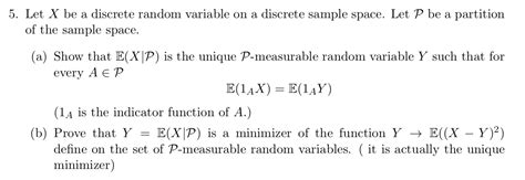 Solved Let X Be A Discrete Random Variable On A Discrete Chegg