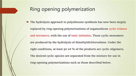 Polysiloxanes Preparation And Properties By Dr Salma Amir Pptx