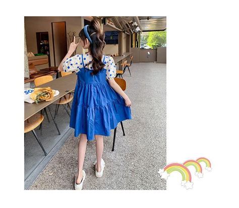 Princes Flower Casual Fashion Puff Sleeve Summer Dress For Girls