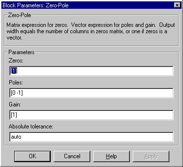 Zero Pole Simulink Reference