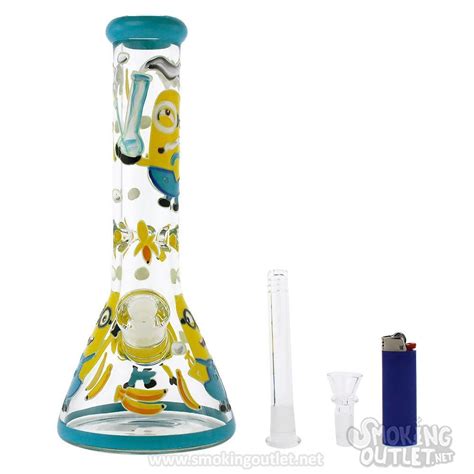 Minion Bob And Minion Kevin Go Bananas Glow In The Dark Beaker Bong