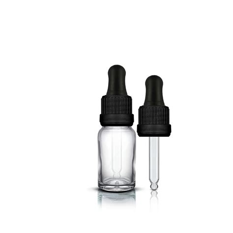 10ml Clear Glass Dropper Bottle Tamper Evident Pipette Some Bottle
