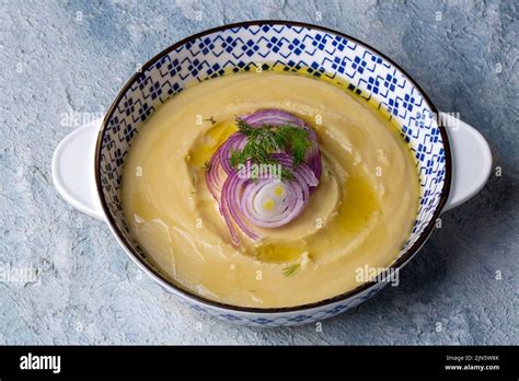 Traditional Turkish Dishes With Olive Oil Appetizers Broad Bean Puree