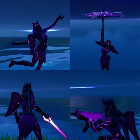 Darkheart Skin Fallen Wings Backbling Statuesque Emote Psi