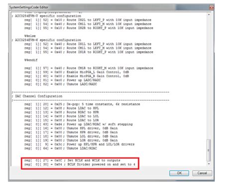 FAQ TLV320AIC CODECS And ADCs Modifying The Device Configuration Of A PPS Process Flow