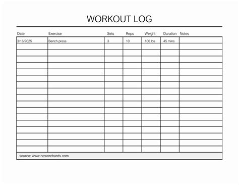 Free Excel Exercise Tracker Templates