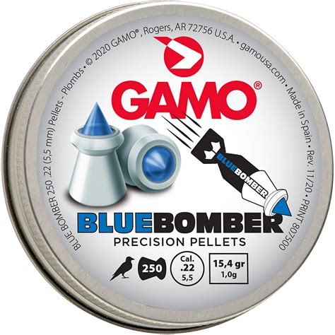 Gamo 22 Caliber Blue Bomber Pellets 250 Count Academy