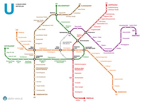 U Bahn Wien Netzplan Betriebszeiten Fahrkarten