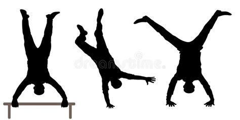 Gymnast Flip Silhouette Stock Illustrations 22 Gymnast Flip