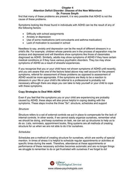 Recognizing And Dealing With Adhd Pdf
